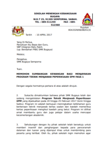 5 Contoh Surat Sumbangan Dana Sekolah,Tahfiz Dan Yayasan (2023)